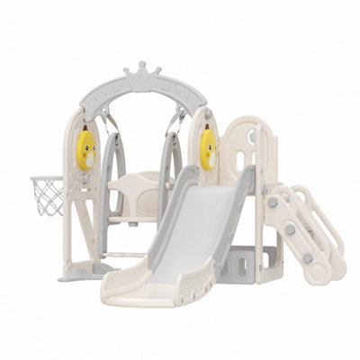 L shape 3 In 1 Duck Swing and Slide Set for Toddler Swing, Baby Slide ...