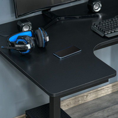 L-Shaped Corner Desk Computer Workstation PC Gaming Desk 145 x 81 x ...