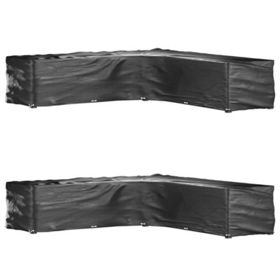 L Shaped Garden Furniture Covers 2 pcs 20 Eyelets 300x300x70 cm