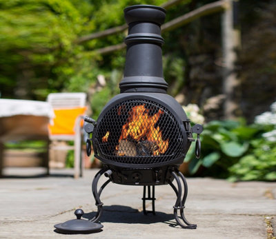 La Hacienda Murcia Medium Steel Chimenea With Grill