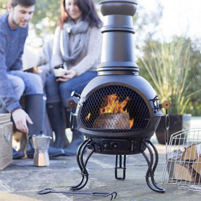 La Hacienda Murcia Medium Steel Chimenea With Grill