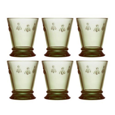 La Rochere Bee Tumbler Olive Green 270ml Set of 6 | DIY at B&Q