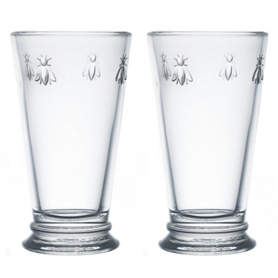 La Rochere Set of 2 Bee Highball Glasses 40cl | DIY at B&Q