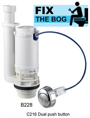 LAB Flush Valve (Arcadia) Dual Flush with C529b Lever B&Q Toilets WC NO ...