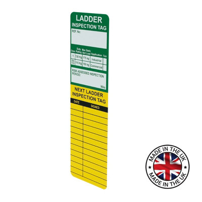Ladder Inspection Safety Tags - Pack of 50