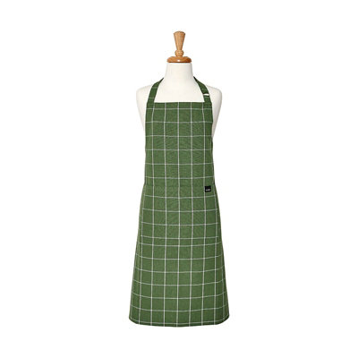 Ladelle Eco Check Apron Green Recycled | DIY at B&Q
