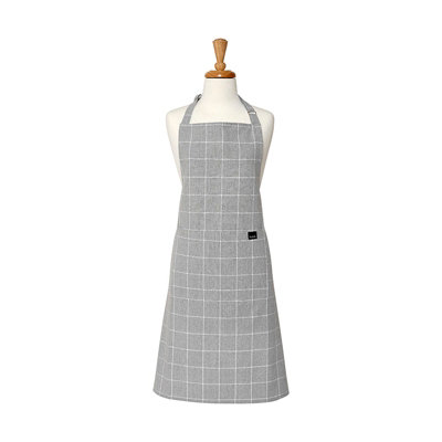 Ladelle Eco Check Apron Grey Recycled | DIY at B&Q