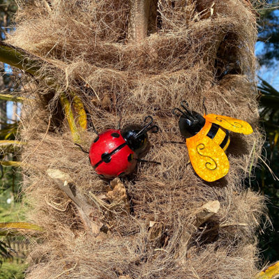 Ladybird And Bumble Bee Garden Wall Ornament | DIY at B&Q
