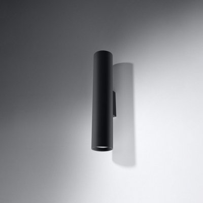 Lagos Steel Black 2 Light Classic Wall Light | DIY at B&Q