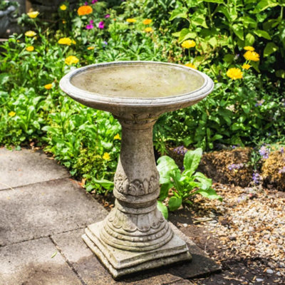 LaLa Design Tall Garden Birdbath 24.8'