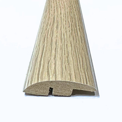 Laminate Wood Flooring MDF Ramp Edge Threshold Trim 2.4m Length Strip ...