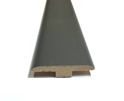 Laminate Wood Flooring MDF T Bar Threshold Trim 2.4m Length - Vegas Grey