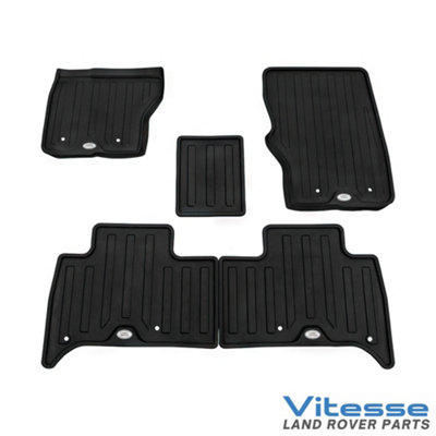 Land Rover Genuine VPLRS0333PVJ Mats Floor Rubber Set LHD Ebony Fits ...