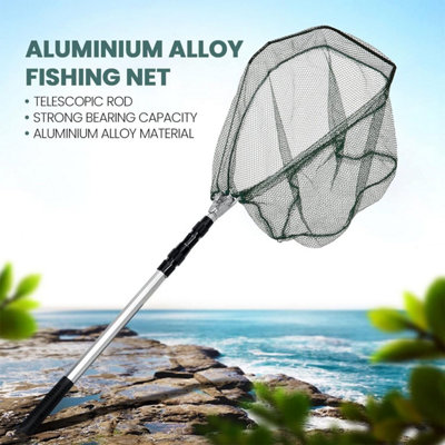 Landing Net Folding Telescopic Fishing Extending Pole Fly Trout Carp ...