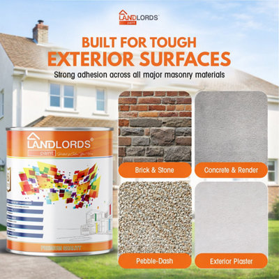 Landlords Paint - Masonry Paint - Best Weatherproof Exterior Wall ...