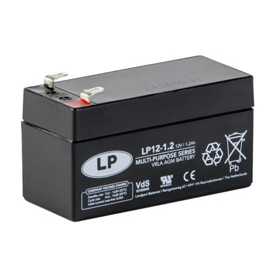 Landport LP12-1.2 VRLA, Standby Battery 12Volt, 1.2Ah / 20hr with AGM ...