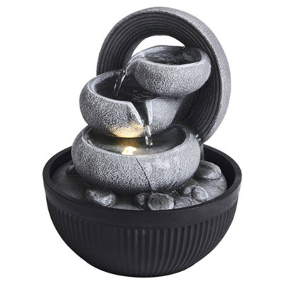 Landscaping Fountain Resin Rock Waterscape Cascading Water Feature ...