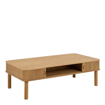 LANGLEY COFFEE TABLE SLIDING DOOR IN OAK