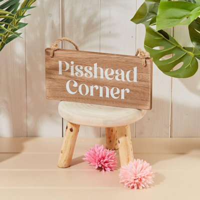Langs Wooden Drink Plaque Corner Sign