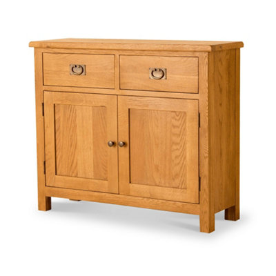 Lanner Oak small sideboard Fully Assembled - By Roseland Furniture