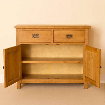 Lanner Oak small sideboard Fully Assembled - By Roseland Furniture