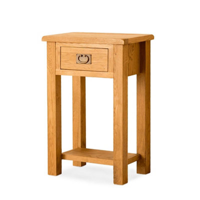 Lanner Oak Telephone Table with Drawer - By Roseland Furniture