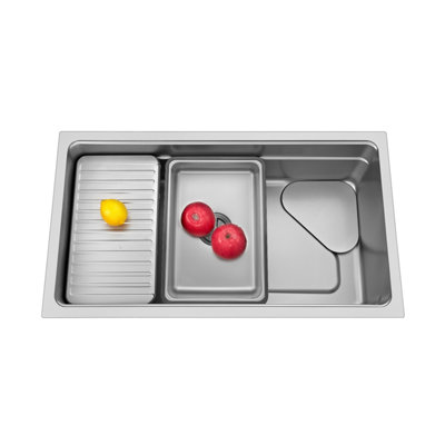 Lansida 304 Stainless Steel Nano-Embossed Surface Large Single Basin ...