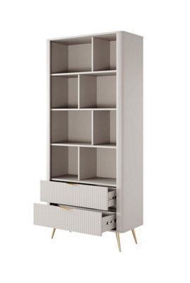 Lante Stylish Beige Bookcase 880mm H1940mm D380mm with Eight ...