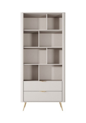 Lante Stylish Beige Bookcase 880mm H1940mm D380mm with Eight ...
