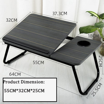 Laptop Bed Table Computer Notebook Desk Stand with Foldable Legs & Cup ...