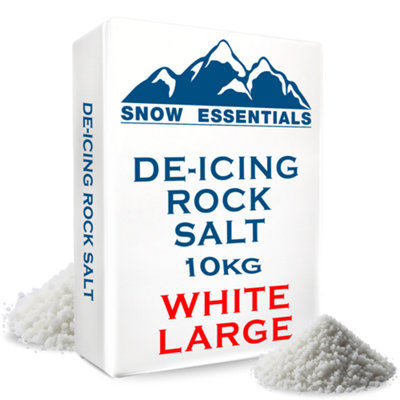 Large 10kg White Deicing Rock Salt Grit For Snow & Ice Removal by Laeto ...