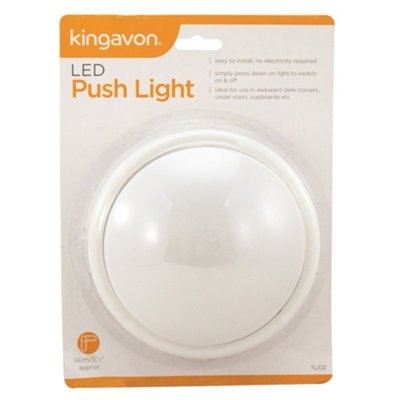 Large 14cm LED Push Light Portable Touch Lamp Wall Caravan Bathroom ...
