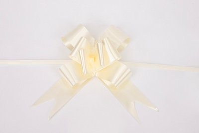 Large 30mm/3cm Ribbon Pull Bows Ivory for All Occation Decoration ...