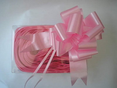Large 30mm/3cm Ribbon Pull Bows Light Pink for All Occation Decoration ...