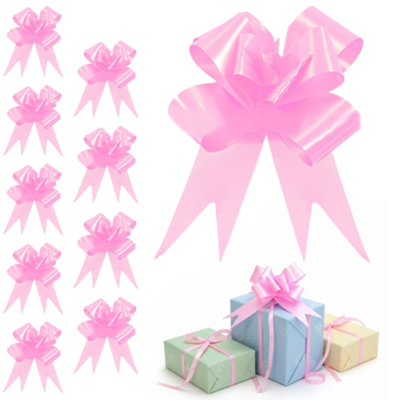Large 30mm/3cm Ribbon Pull Bows Light Pink for All Occation Decoration ...