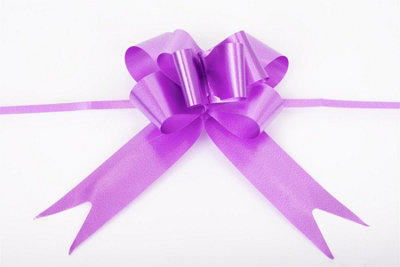 Large 30mm/3cm Ribbon Pull Bows Purple for All Occation Decoration ...