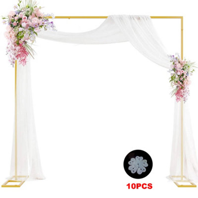 Large 3x3m Gold Metal Wedding & Event Arch Frame