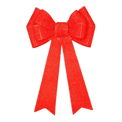 Large 50cm 25 LED Red Bow Front Door Christmas Decoration Wreath