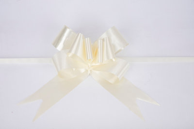 Large 50mm/5cm Ribbon Pull Bows for All Occation Decoration , Ivory ...