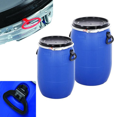Large 60L Plastic Blue Open Top Food Grade Keg Barrel Storage Drums ...