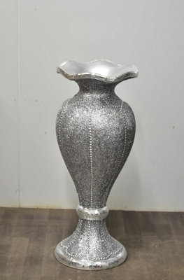 Large 80Cm Shiny Sparkly Mirror Crushed Diamond Glitter Flower Pot ...