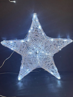 Large Acrylic Star With 50 Bright White Low Voltage LED Lights with ...