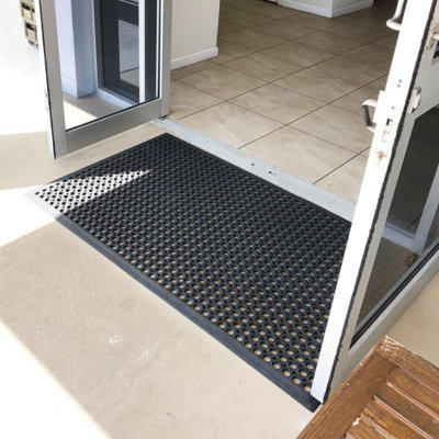 Large Anti Fatigue Indoor Outdoor Rubber Entrance Mat 1.5m x 0.9m