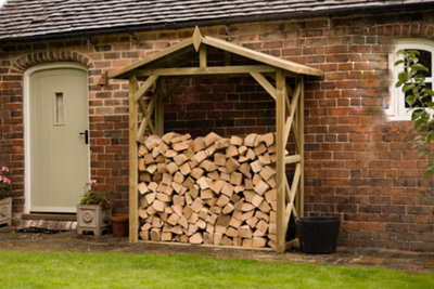 Large Apex Decorative Wall Log Store