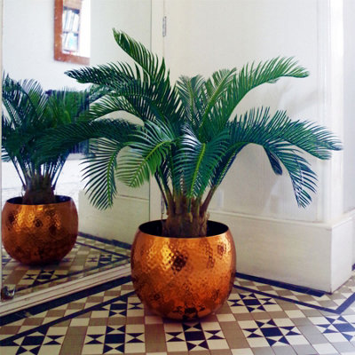 Large Artificial Palm Tree 80cm Cycas Realistic Plant Leaf Design UK ...