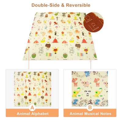 Large Baby Play Mat Soft Playmat for Baby's Crawling Tummy Time Thick ...