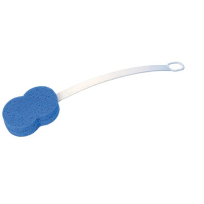 Large Bath Sponge with 20 Inch Angled Plastic Handle - Ergonomic ...