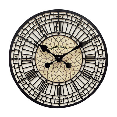 Large Big Ben Style Outdoor Garden Clock - Battery Powered