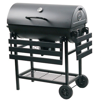 Large Charcoal Oil Drum BBQ Grill Portable Barrel Barbecue With Lid ...