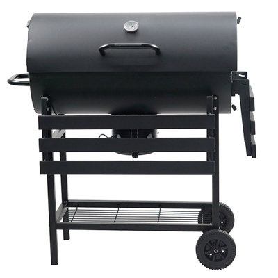 Large Charcoal Oil Drum BBQ Grill Portable Barrel Barbecue With Lid ...